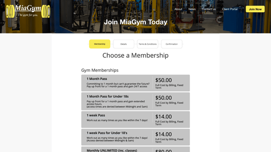 The 3 step guide to setting up a gym website for online member sign ups.